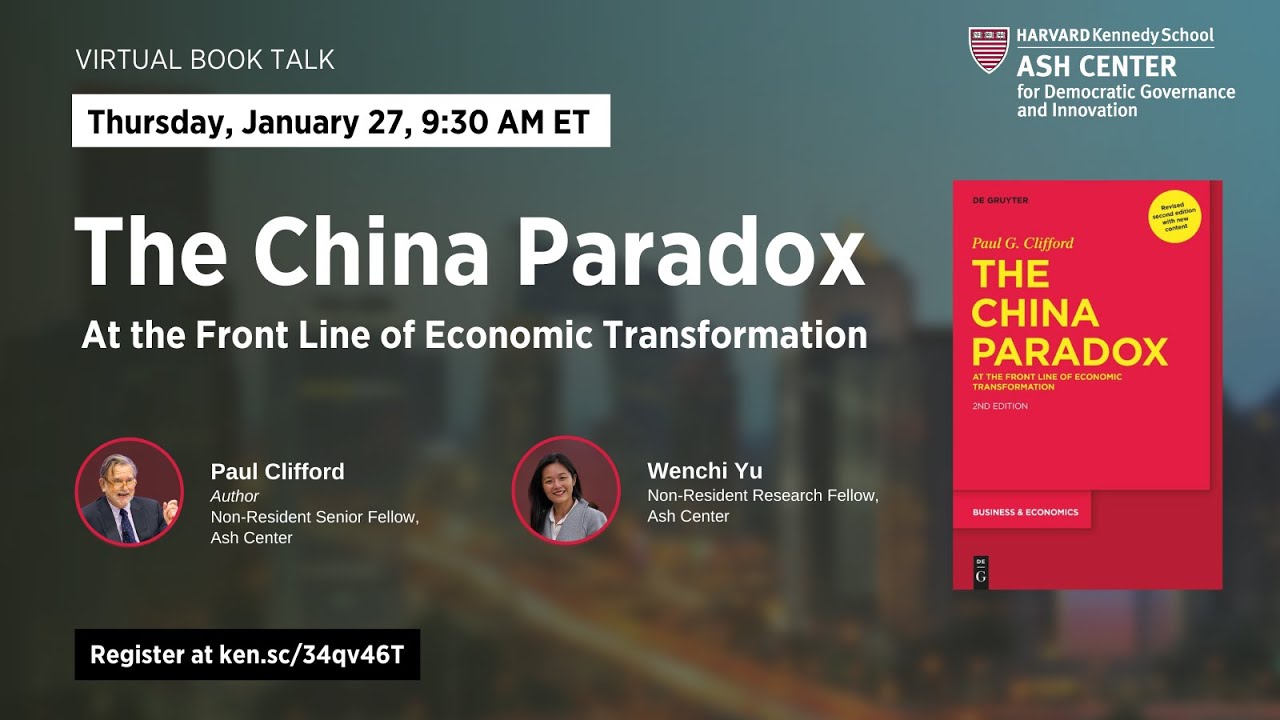 Book Talk - The China Paradox: At the Front Line of Economic ...