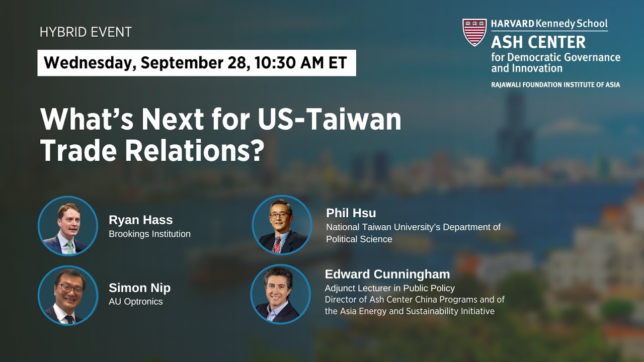 What’s Next for US-Taiwan Trade Relations? – Rajawali Institute